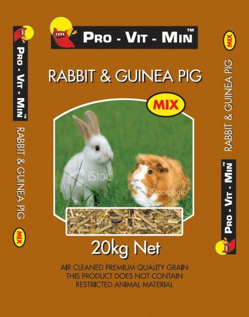 RABBIT & GUINEA PIG MIX 20KG PRO VIT MAN – Southside Stockfeeds